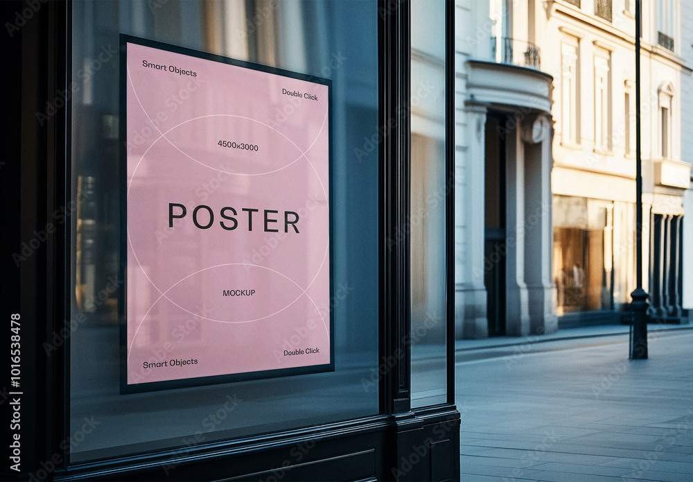 Store Window Mockup With Generative AI Stock Template | Adobe Stock