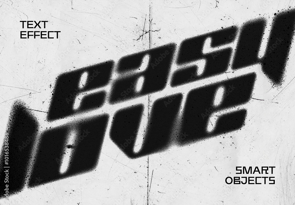 Spray Blurred Text And Logos Effect Mockup Stock Template | Adobe Stock
