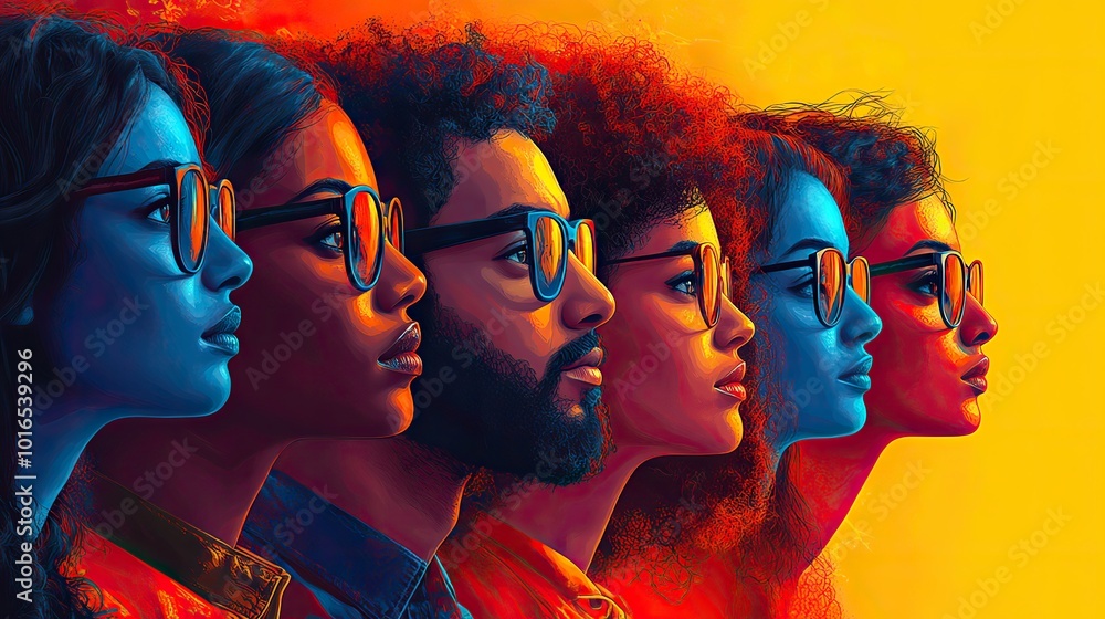 illustration of diverse individuals representing generation z the ...