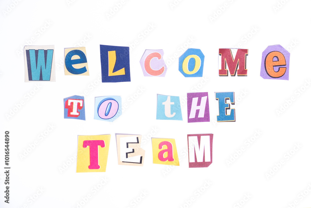 Welcome symbol. Concept words Welcome to the Team isolated on clean ...