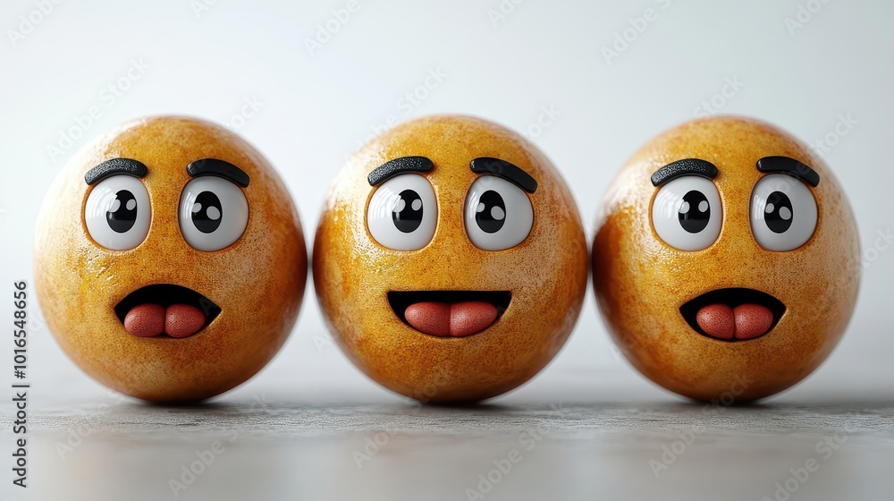 threedimensional shushing emoji isolated on a white background ...