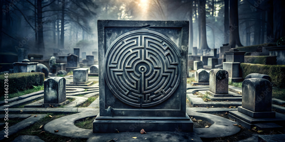 The Labyrinth of Souls: A haunting and mysterious image of a labyrinth ...