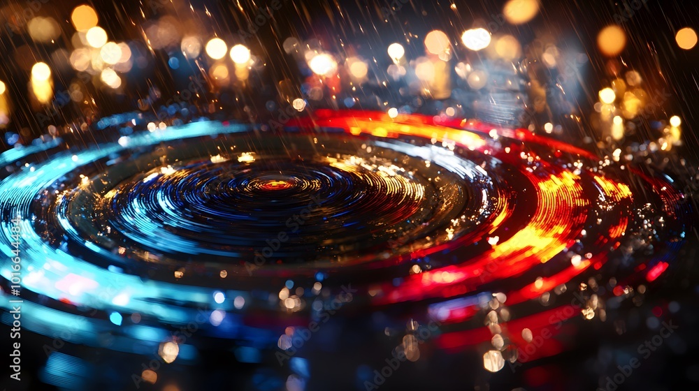 Doppler Radar Reflections: A colorful radar display showing ...