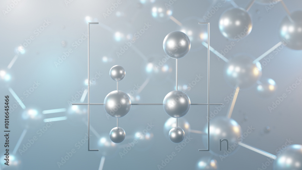 polyvinyl chloride molecular structure, 3d model molecule, synthetic ...