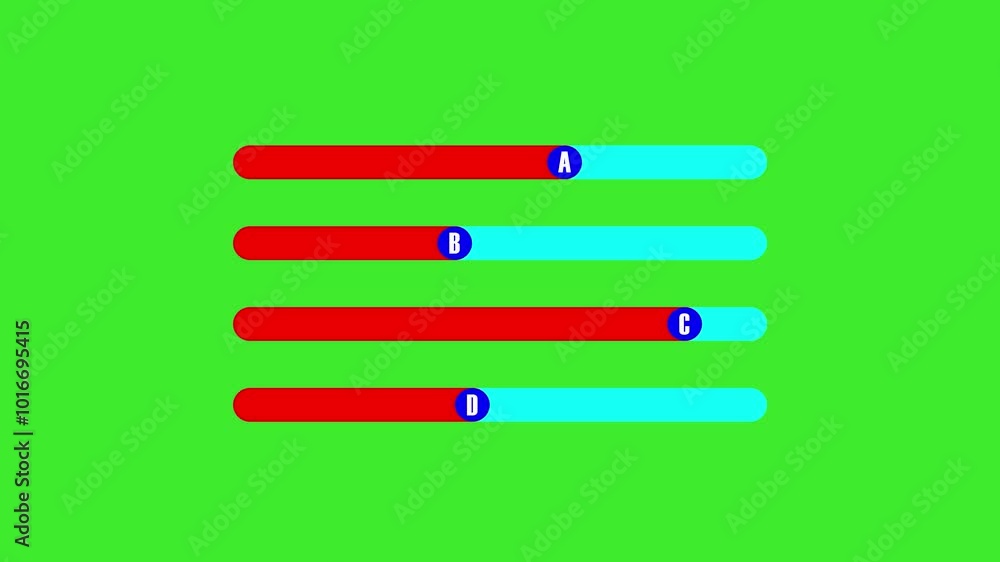 Percentage Progress bar infographics with 4 options alpha channel ...
