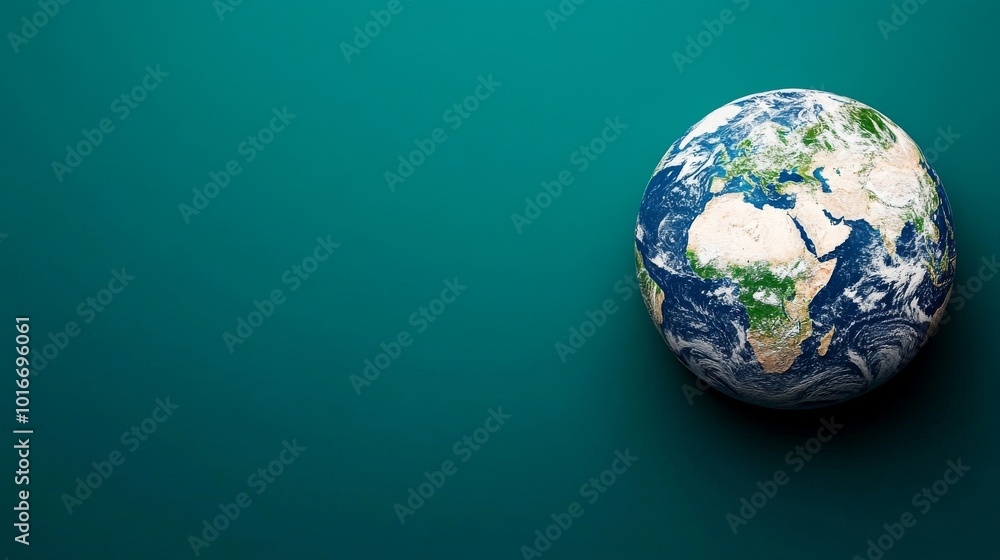 In this globe, the world map appears on one half, with the other half ...