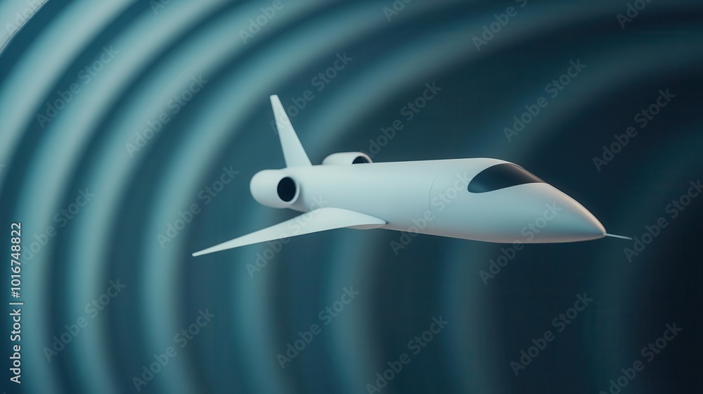 Aerodynamic model of an advanced supersonic aircraft in a wind tunnel ...