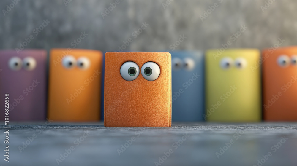 Playful animated file folder characters engaging in a lively game of ...