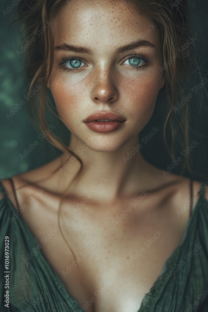 A short and solidly-built, fair skinned woman with beady, blue eyes ...