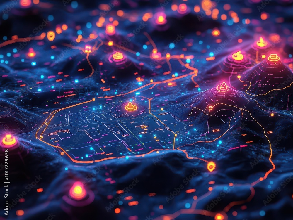 detailed online gps map showcasing vibrant locations and routes ...