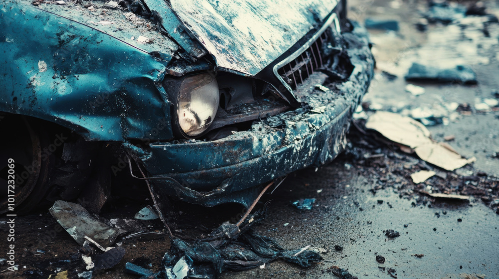 World Day of Remembrance for Victims of Road Accidents. car crash. The ...