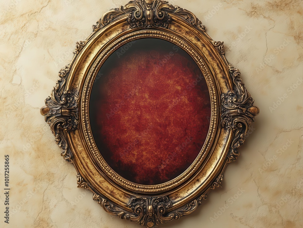 vintage oval photo frame with a baroque victorian ornate border ...