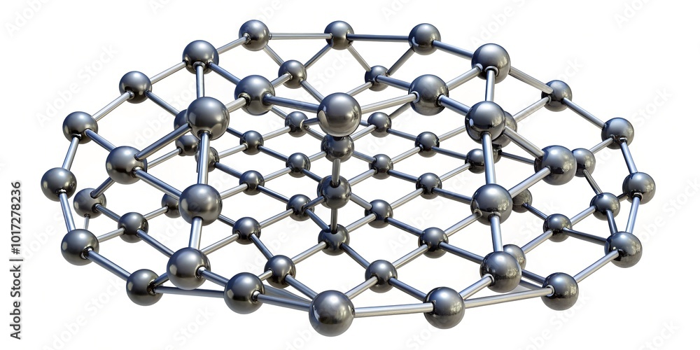 Intricate crystalline lattice structure of graphite, showcasing its ...