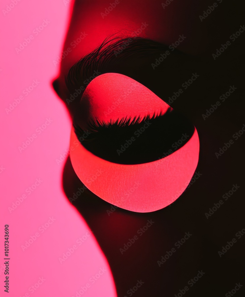 A woman’s face with undereye patches targeting dark circles and ...