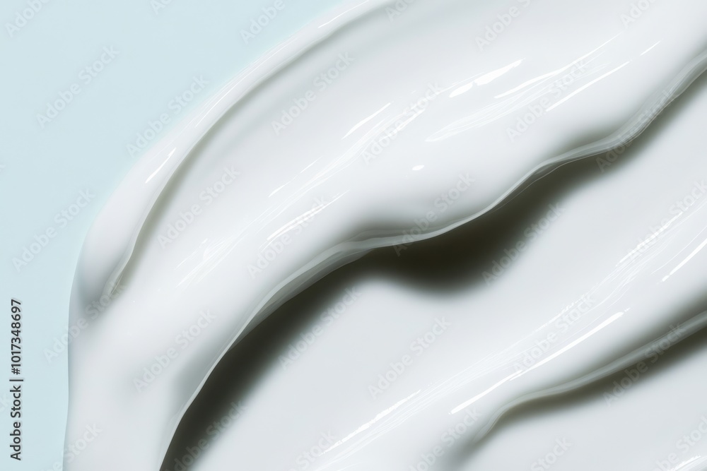 A detailed closeup of a facial cream being smoothed onto the skin with ...