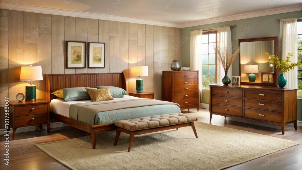 Charming Vintage 1960s Dixie Bedroom Set combines Mid-Century Modern ...