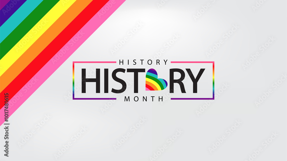 Emblem for LGBT History Month, a colorful design that celebrates ...