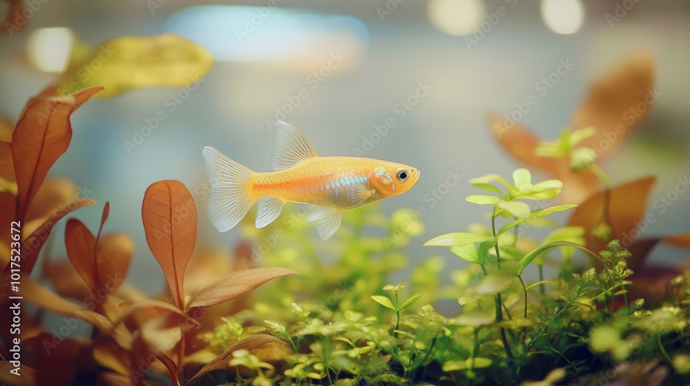 Artificial golden breed of white cloud mountain minnow healthy juvenile ...