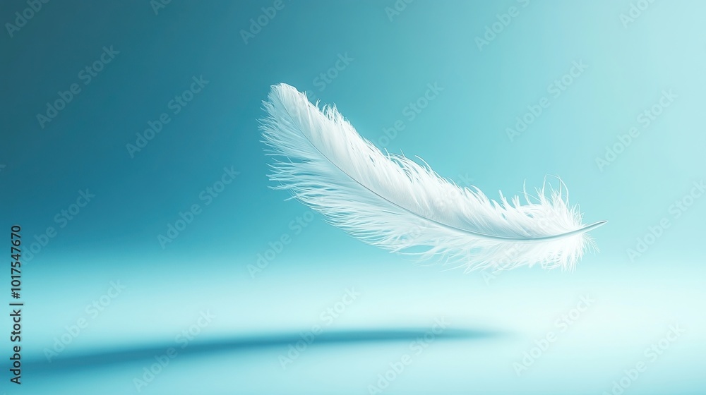 Levitating Feather Quill: Feather quill floating in mid-air, depicted ...