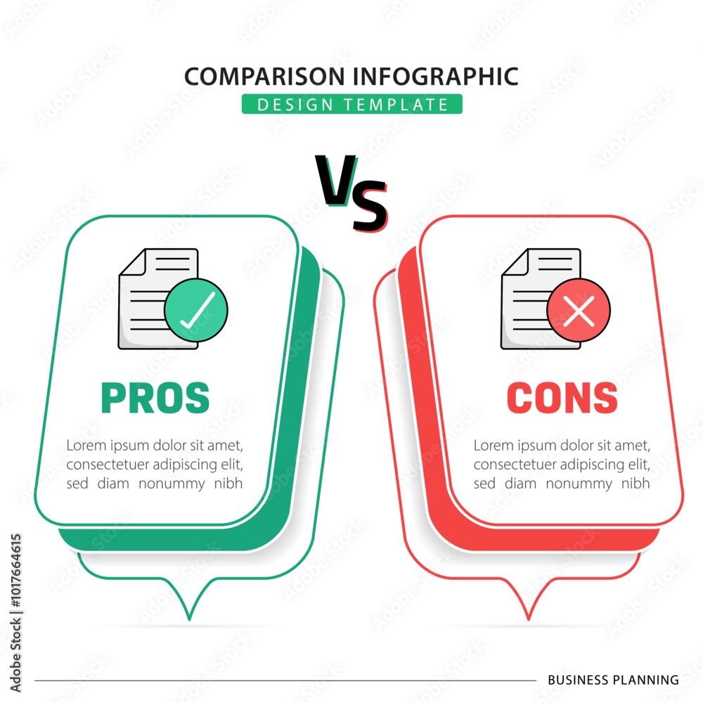 Comparison Infographic Design Template, Comparison between companies ...