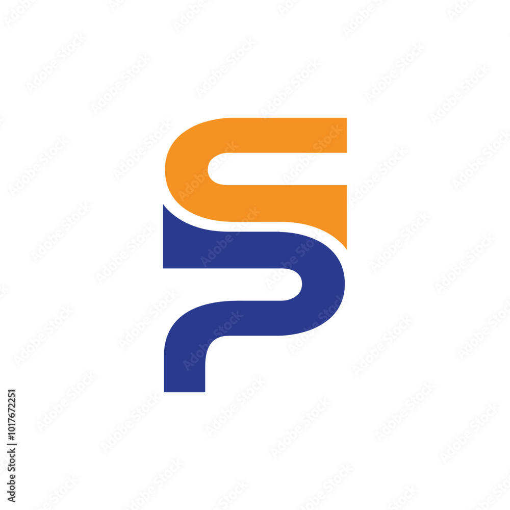 initial sp letter logo design vector, sp logo vector for monogram, sp ...