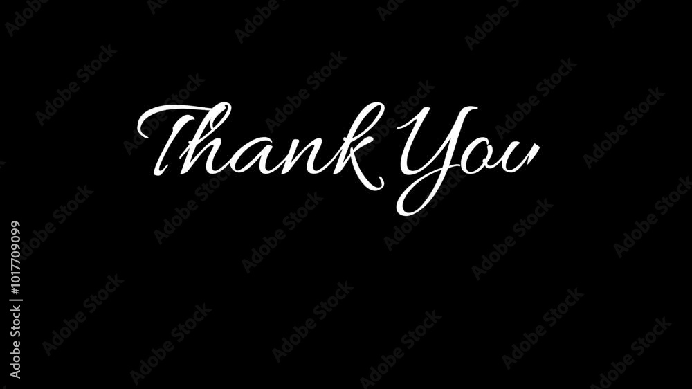 Thank you for your attention text animation suitable for presentations ...