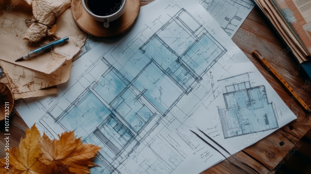 Detailed Architectural Blueprint: An Insight into Layout Planning and ...