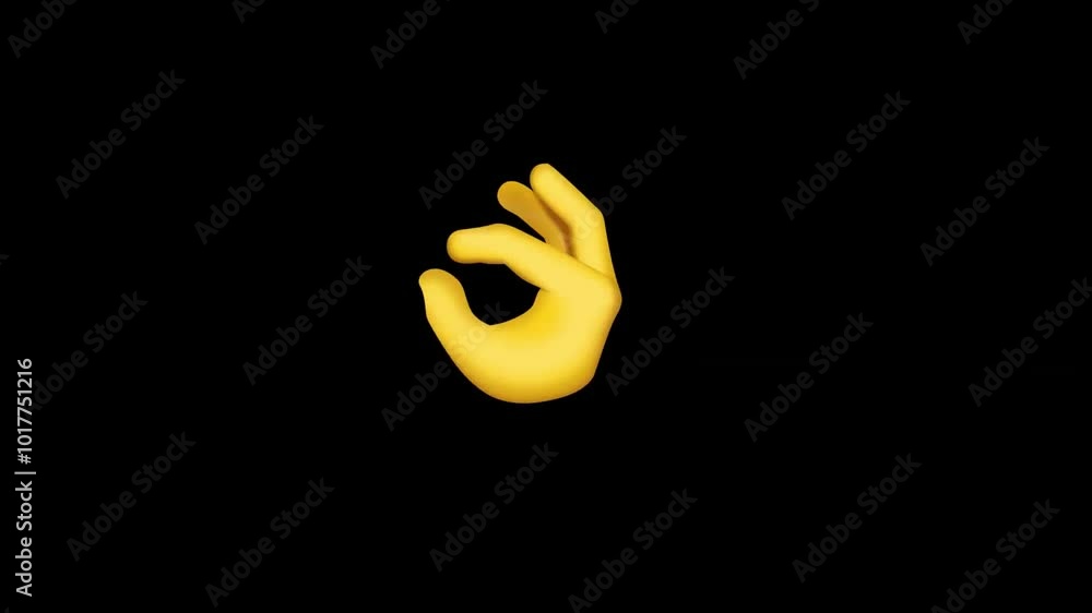 Backhand hand Pointing Right Animated Emoji. Alpha channel, transparent ...