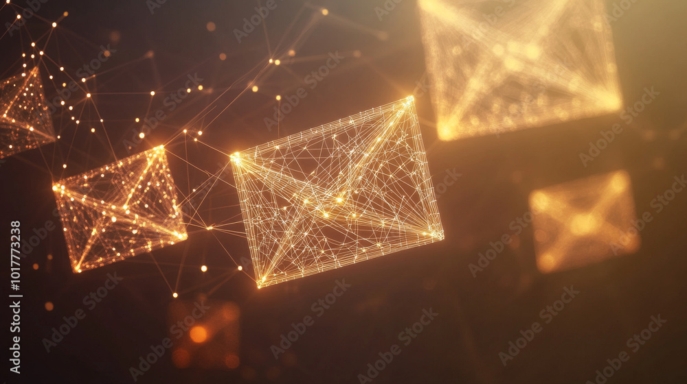 A digital image showing a wireframe model of an email. The image is ...