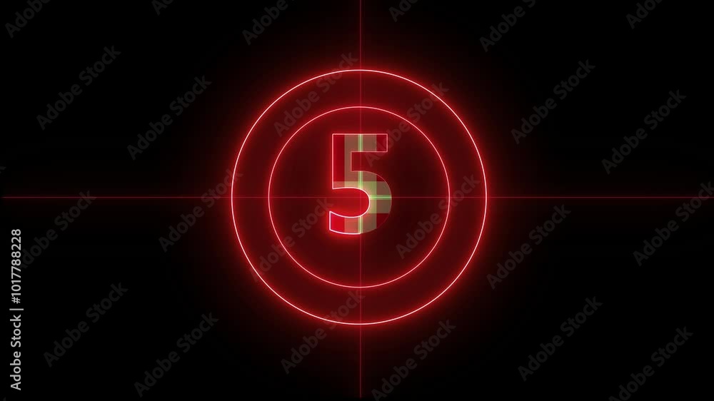 Countdown Old film movie timer count retro style, Effect of old film ...