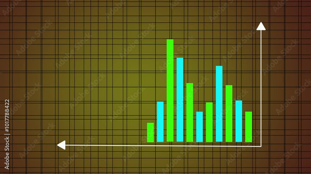 Stock market abstract finance background with motion graph, chart bars ...