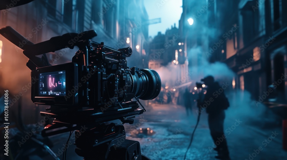Cinematic background, creating a movie-like atmosphere with ...