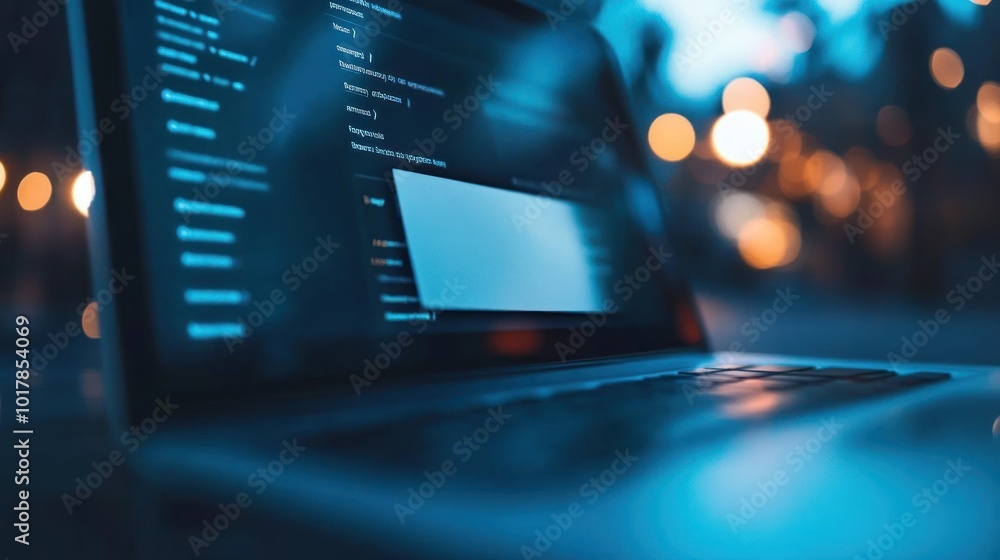 A secure online banking login screen on a laptop, emphasizing ...