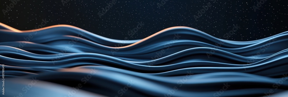 Abstract 3D Background with Flowing Cosmic Waves and Subtle Star ...