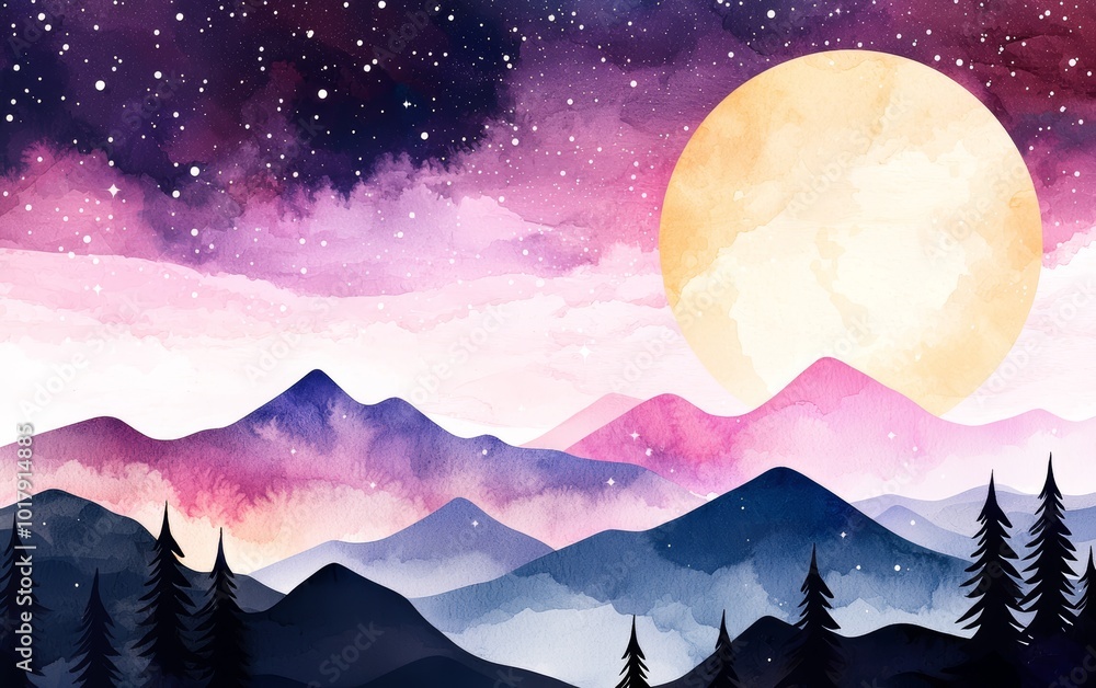 Celestial dreamscape with giant stars, soft nebulae, and floating ...