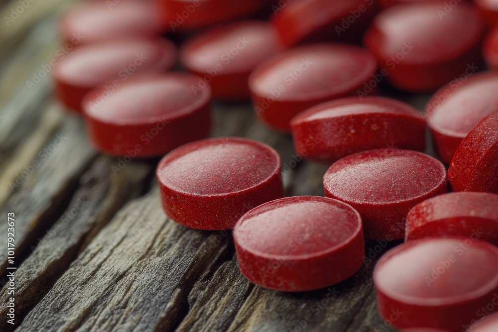 Coated Tablets. Red Film Coated Multi Vitamins and Minerals for Anti ...