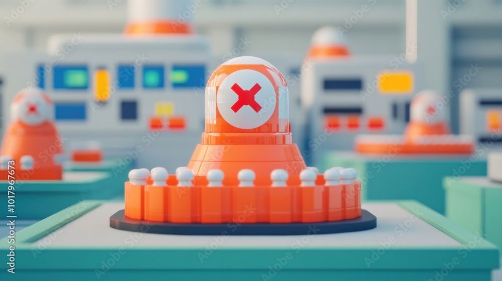 Exploring the Intricate Design of Futuristic Game Elements in a Vibrant ...