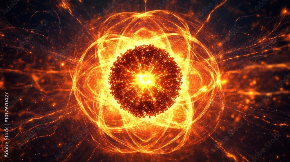 Exploring the Intricacies of Atomic Structure A Visual Journey into the Heart of Matter Stock ...