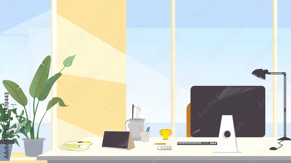 Simple Design in Office Background - a sleek and professional visual ...