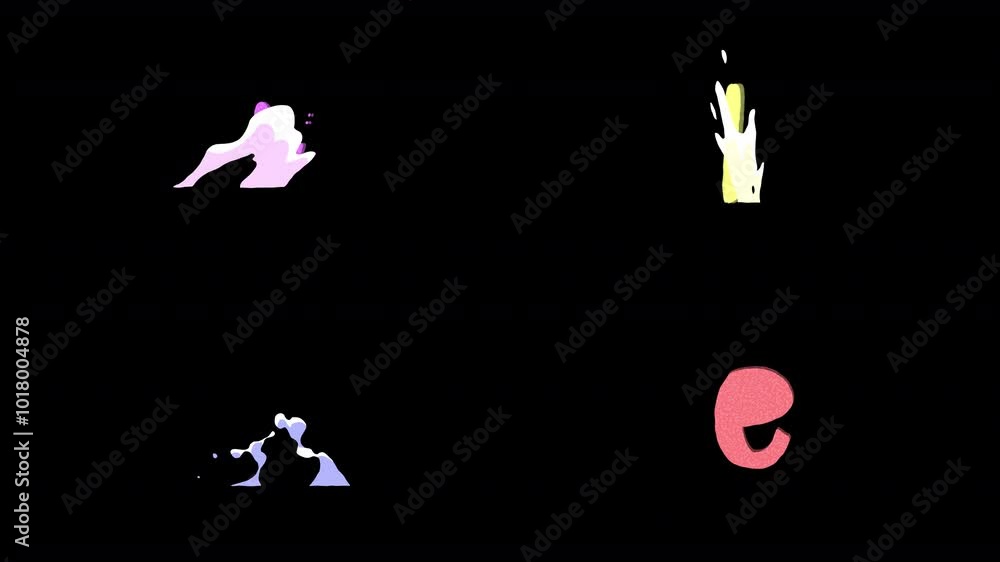 Cartoon Animated Alphabet motion graphics pack offers a playful ...