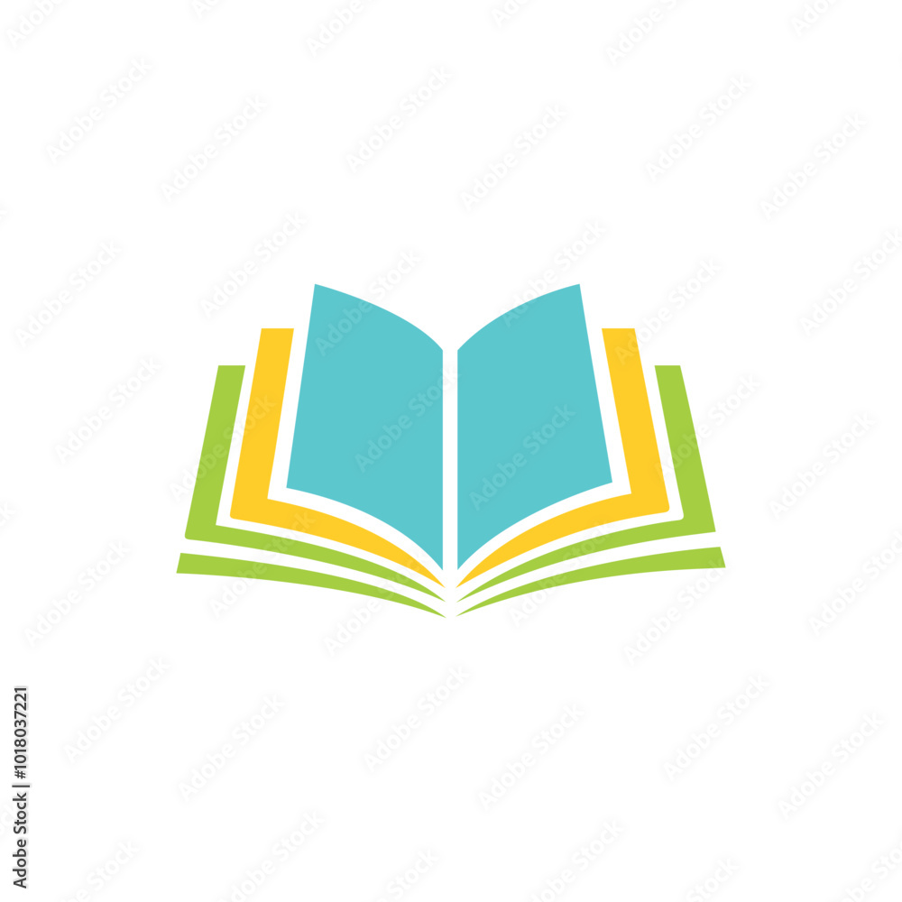 Book logo design vector, university, library, school, academy logo set ...