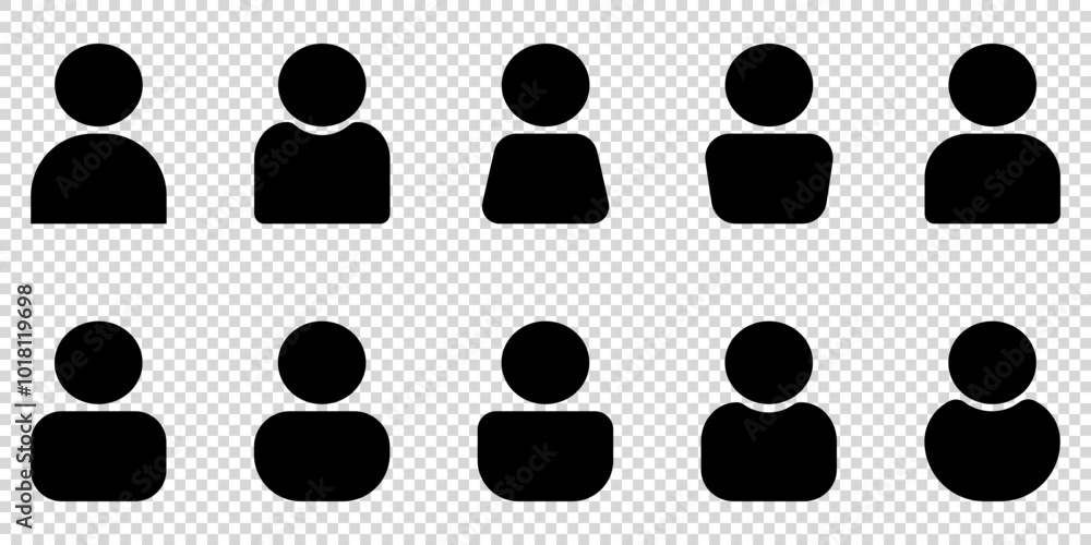 Set of different user icon. Set of avatar profile in different Stock ...