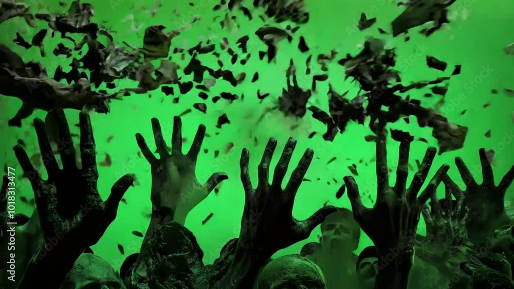 Zombie Apocalypse: A chilling image capturing the chaos and desperation ...