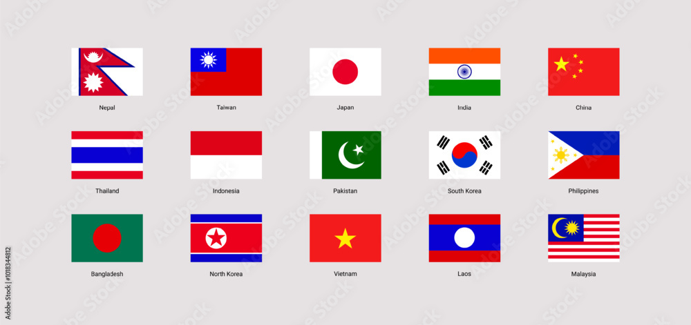 China, India, Taiwan, Japan, South Korea, Thailand, Indonesia, Pakistan ...