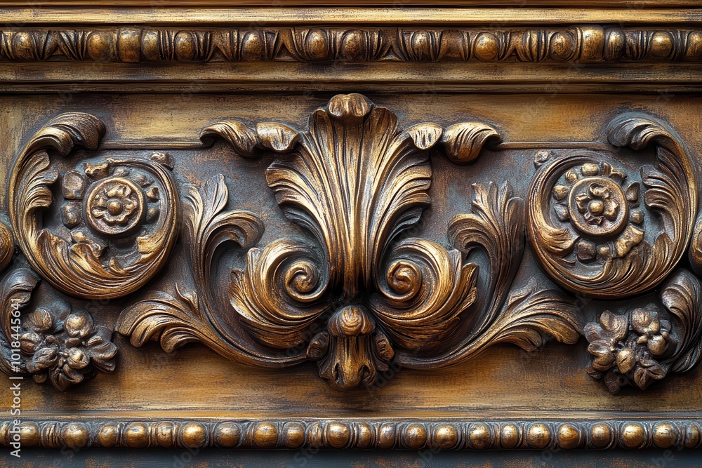 intricate antique carved gilded frame showcasing elaborate details and ...