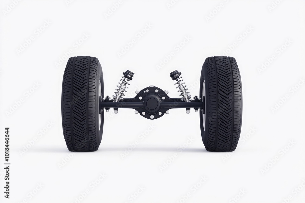 icon depicting the key components of a car s suspension system ...