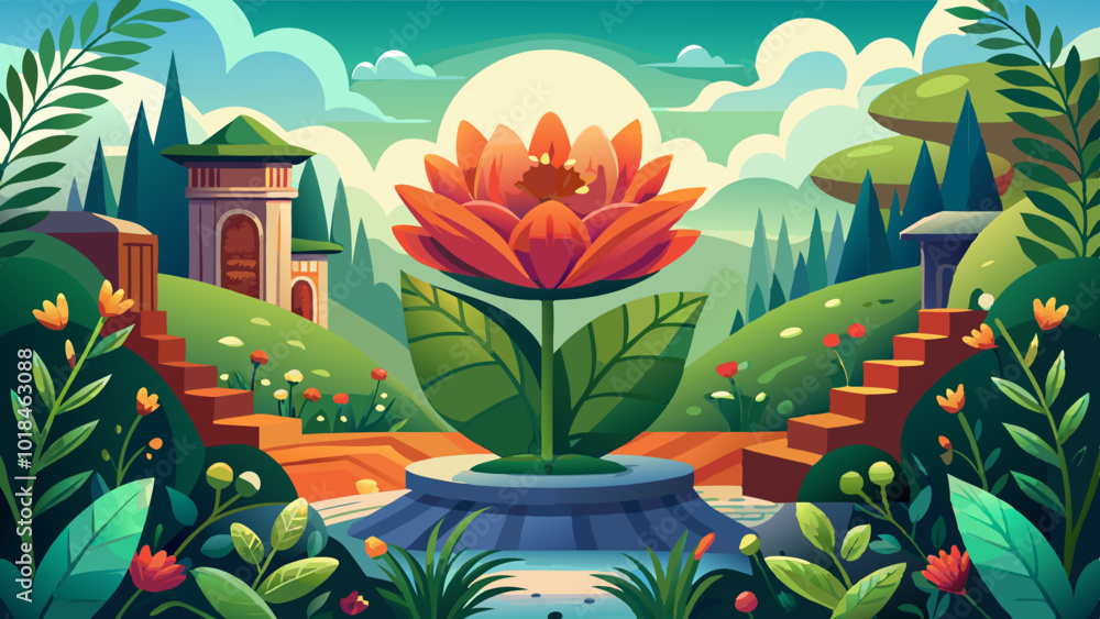Nature of flower in garden using as cover page background natural flora ...