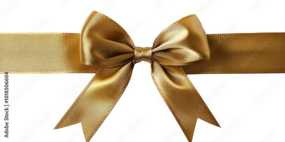 Gold Ribbon Bow for Luxurious Gift Wrapping. Beautiful Decoration Ideas ...