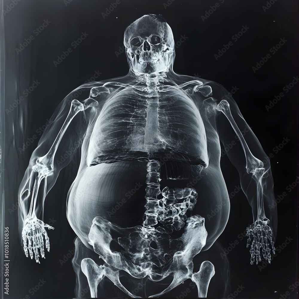 Ghostly X Ray View of an Anatomical Human Skeleton Body Scan Stock ...