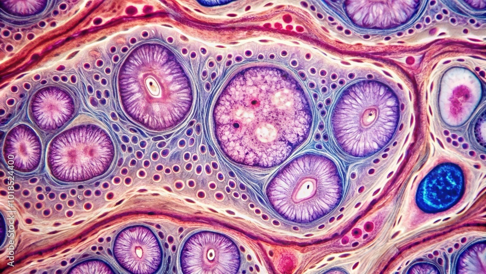 Cells in keratinized stratified squamous epithelium exhibit prominent ...